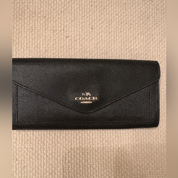 Coach | Bags | Coach Black Envelope Wallet | Poshmark